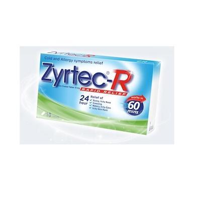 Zyrtec R Tabs Twin Pack - For skin allergy runny nose sneezing itchy ...