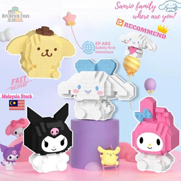 Bri-Brick Toys Sanrio Family Bricks Block 3D Minifigures Cute Cartoon ...