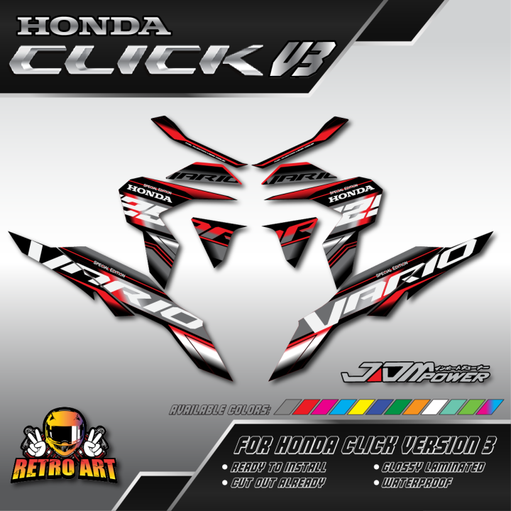 HONDA CLICK V3 MALAYSIAN DECALS CONCEPT (PILIHAN WARNA) | Lazada PH