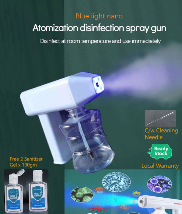 Wireless Nano Blue Atomizer Mist Sprayer Blue Light Disinfection ...