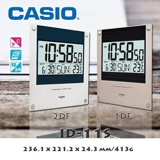 Casio Thermo Monitor Digital Wall/Desk Clock ID-11S | Lazada