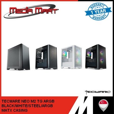 TECWARE NEO M2 HIGH AIRFLOW MATX CASING | STEEL/BLACK/BLACK ARGB/WHITE ...