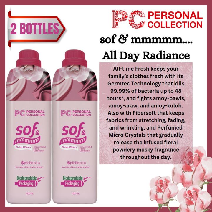 PERSONAL COLLECTION Fabcon Sof & Mmmmm All Day Radiance 1000ml (2 ...