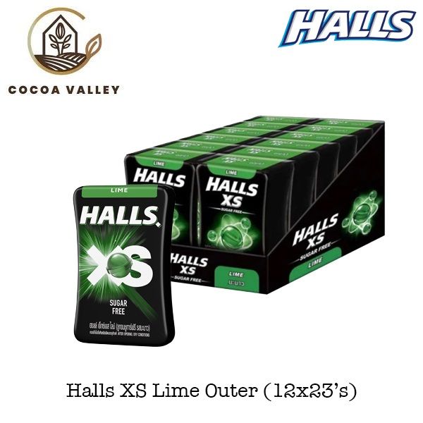 Halls XS Sugar Free Candy Lime (15g x 12) | Lazada
