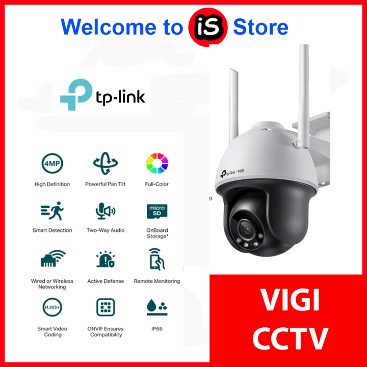 TP-Link 4MP Full-Color Wi-Fi Ultra-High Definition Turret Network ...