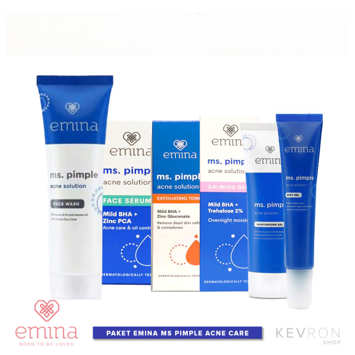Paket Emina Ms Pimple Acne Solution Complete Package (3pcs/5pcs/6pcs ...