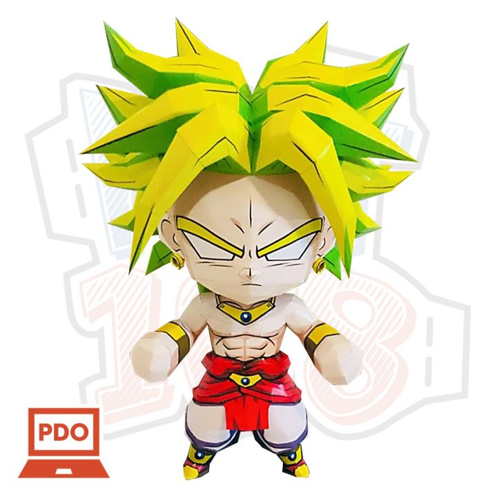 Mô hình giấy Anime Dragon Ball chibi Broly SSJ Legendario | Lazada.vn