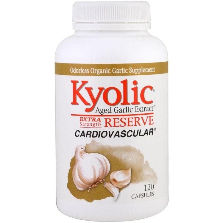 Kyolic, Aged Garlic Extract, Extra Strength Reserve, 120 Capsules ...