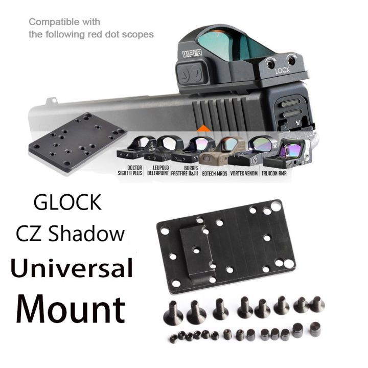TAC-OR Glock / CZ Shadow Mounting Plate Base Universal Red Dot Rear ...