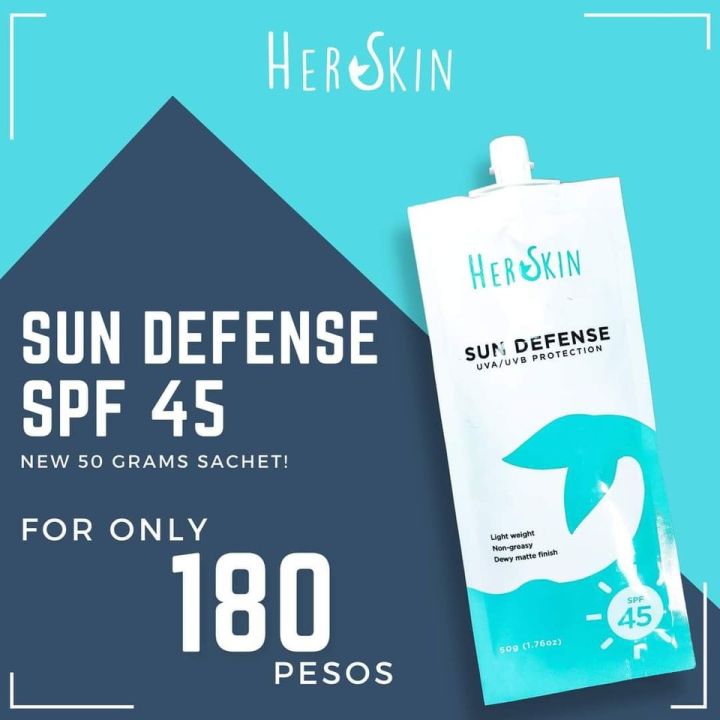 Her Skin Sun Defense SPF45 / Her Skin Big Sunscreen SPF45 (50g) | Lazada PH