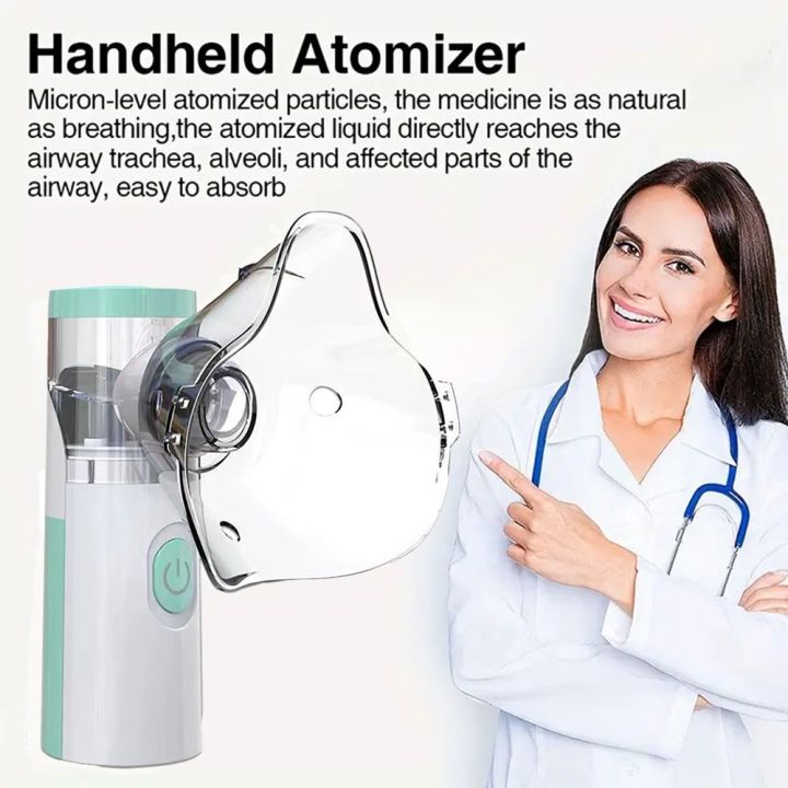 Atomization Therapy Handheld Cough Drug Portable Nebulizer Baby Mesh ...