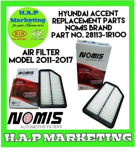 Hyundai Accent Air Filter 2011-2017 Model(Replacement)/28113-1R100 ...