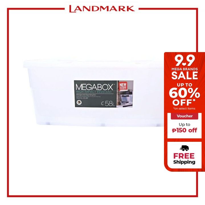 Megabox Storage Box 58L - Clear 44 x 64 x 26cm | Lazada PH