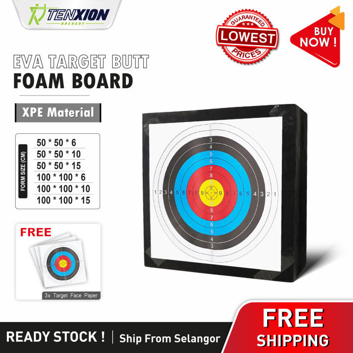Free Target Face High Durability EVA XPE Foam Target Board Butt Archery ...