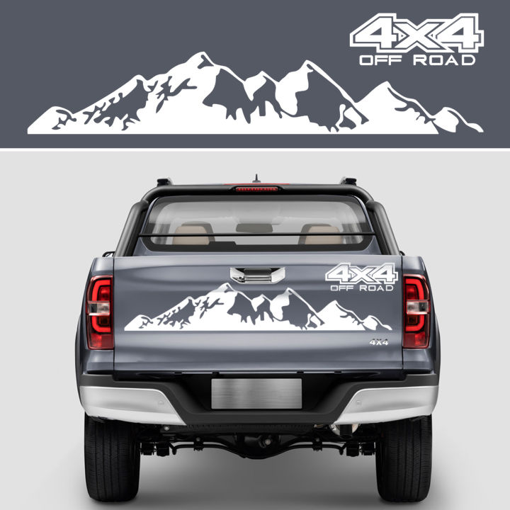Truck Tailgate Decal Sticker Car Body Stickers 4X4 Mountains Graphic Vinyl Stripe Decoration Accessories Sticker for Pickup Off 150x27cm White Lazada Lazada PH