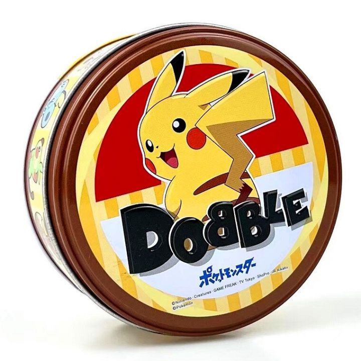 Spot It Cards Game Dobble Juego Pokemon Pikachu with Metal Box One ...