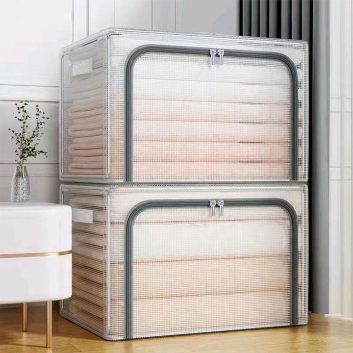 SIVASS Storage Box clothes organizer PVC 24L/66L/110L Stackable Storage ...