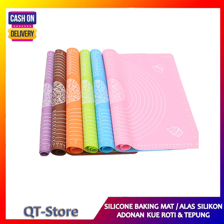 Silicone Baking Mat / Alas Silikon Adonan Kue Roti & Tepung | Lazada ...