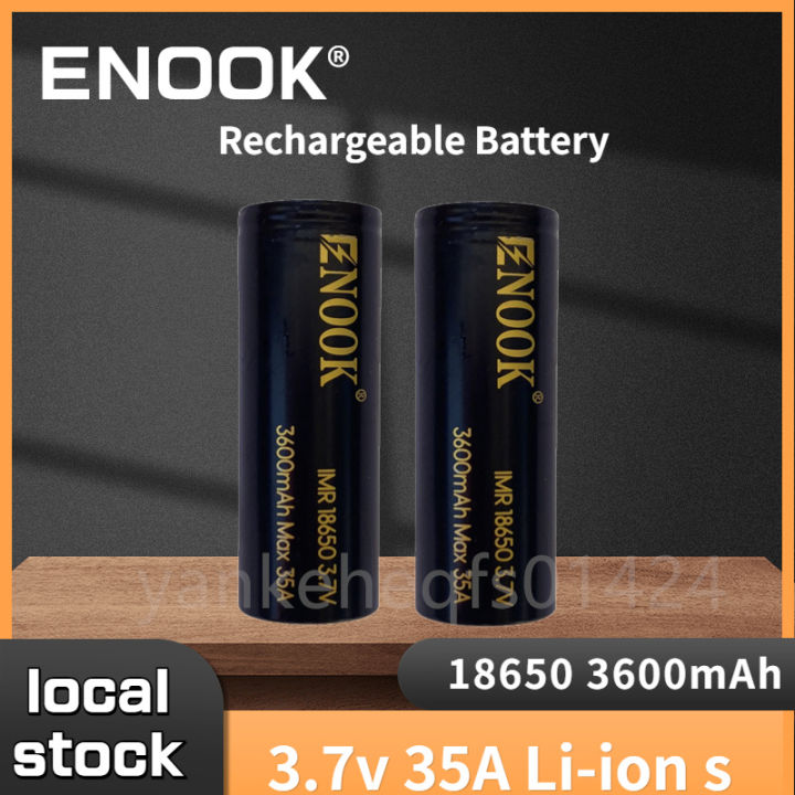 Enook 18650 3600 mAh lithium ion battery 35A 100 legal g84n3 | Lazada PH