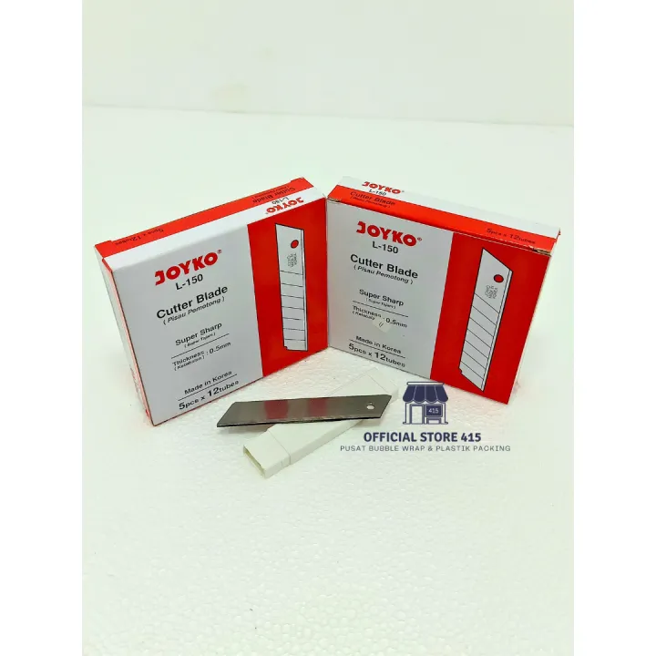 Isi Cutter Merk Joyko / Cutter Besar L-150 Ketebalan 0.5mm Isi 5 Pcs ...
