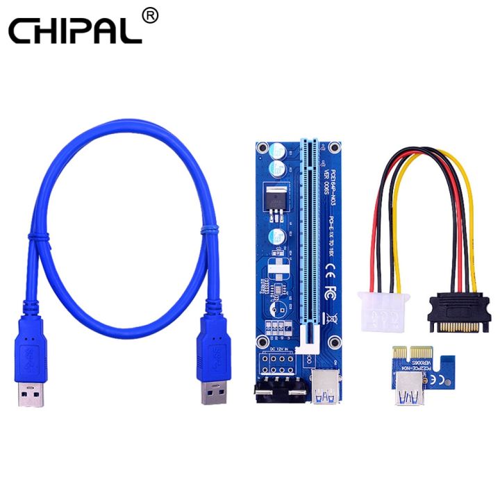 Chipal 60cm Ver006s Pci Express Pci E Riser Card Usb30 Cable Pcie 1x To 16x Extension Adapter
