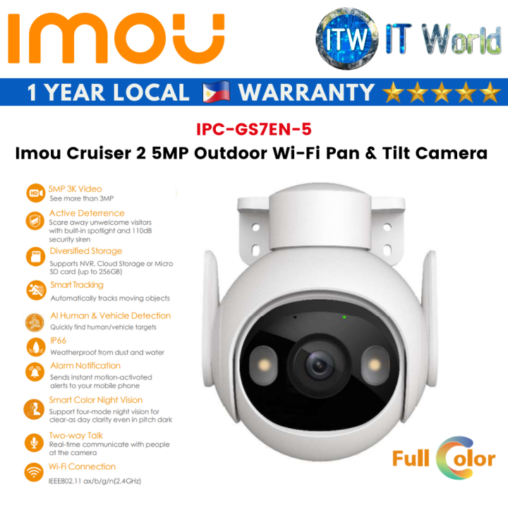 Imou Cruiser 2 5MP Outdoor Wi-Fi Pan & Tilt Camera (IPC-GS7EN-5MOWE ...