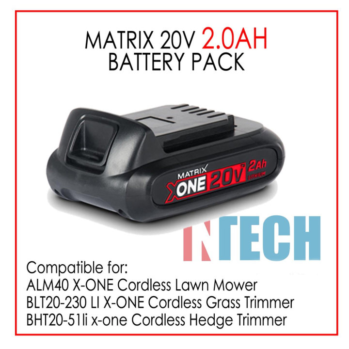 MATRIX 20V BATTERY PACK COMPATIBLE FOR ALM40 X ONE BLT20 230 LI X ONE BHT20 51LI X ONE Lazada Lazada