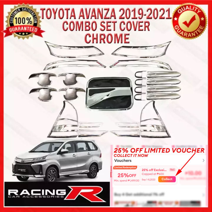 Toyota Avanza 2019 to 2021 Combo Set Garnish Cover Chrome [Free TRD ...