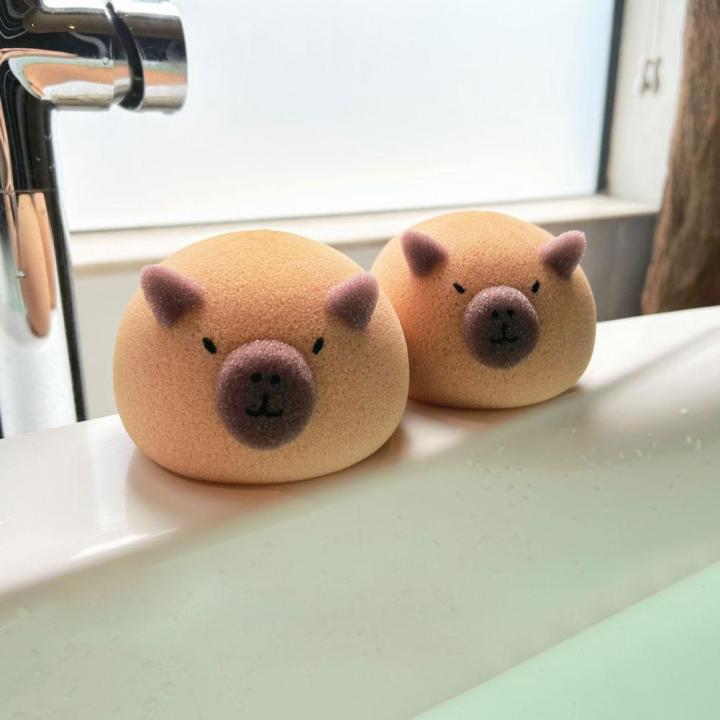 Capybara Bath Sponge Ball Capybara Bathtub Body Salt Essential Oil Bath ...