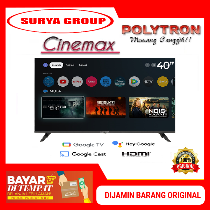 LED TV POLYTRON PLD40RG9059 Digital Smart Google TV (40 Inch) - GARANSI ...