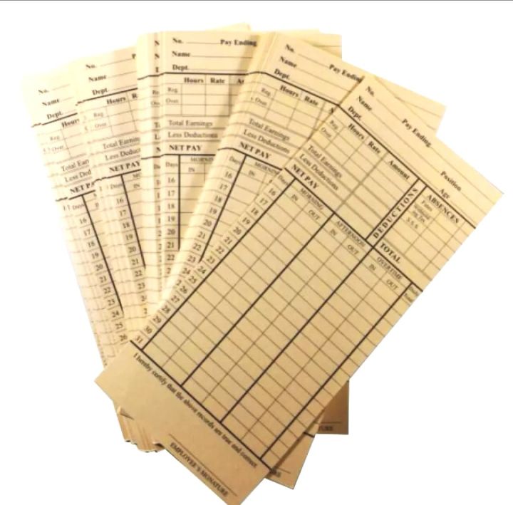 10 pcs Daily Time Card Record | Lazada PH
