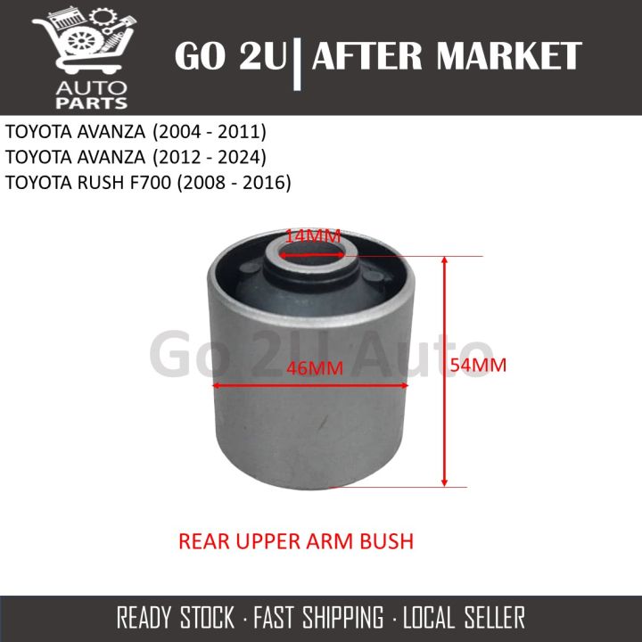 REAR UPPER ARM BUSH - 48702-BZ010 TOYOTA RUSH F700 (2008-2016) / TOYOTA ...