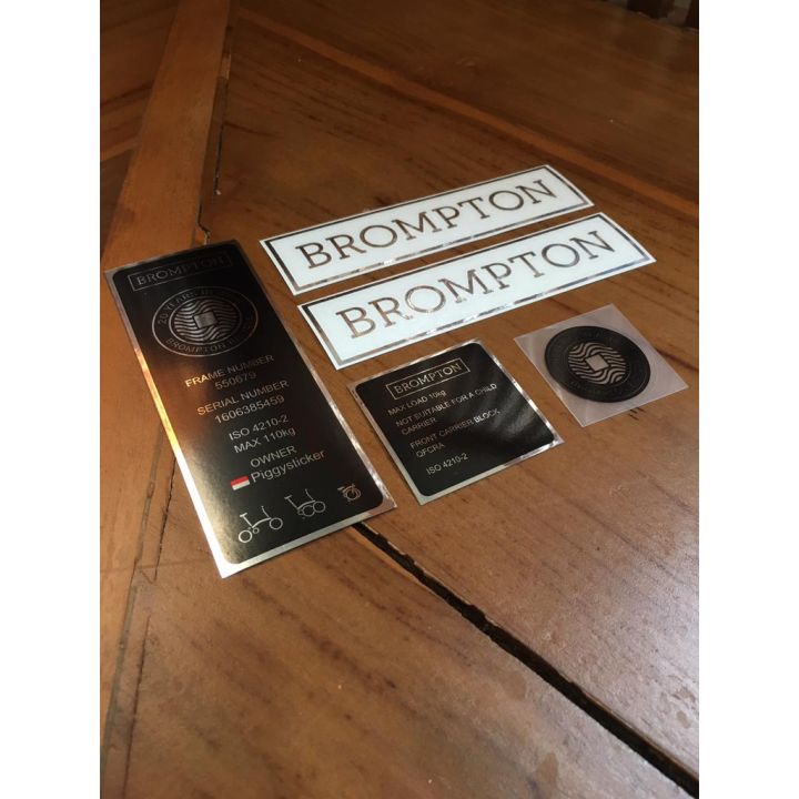 Brompton Bicycle Sticker Label 20 Years Set Contents 5 Pcs | Lazada ...