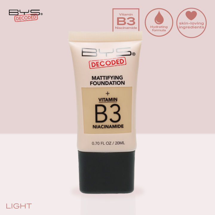 BYS Decoded Mattifying Foundation in Light | Lazada PH