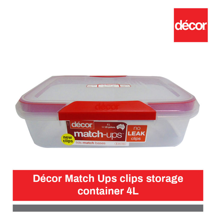 Décor Match Ups clips storage container 4L | Lazada Philippines