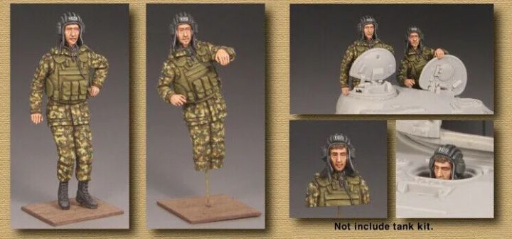 Unassambled 1/35 modern Tank Crew (2 figures & 1 bust) Resin figure ...