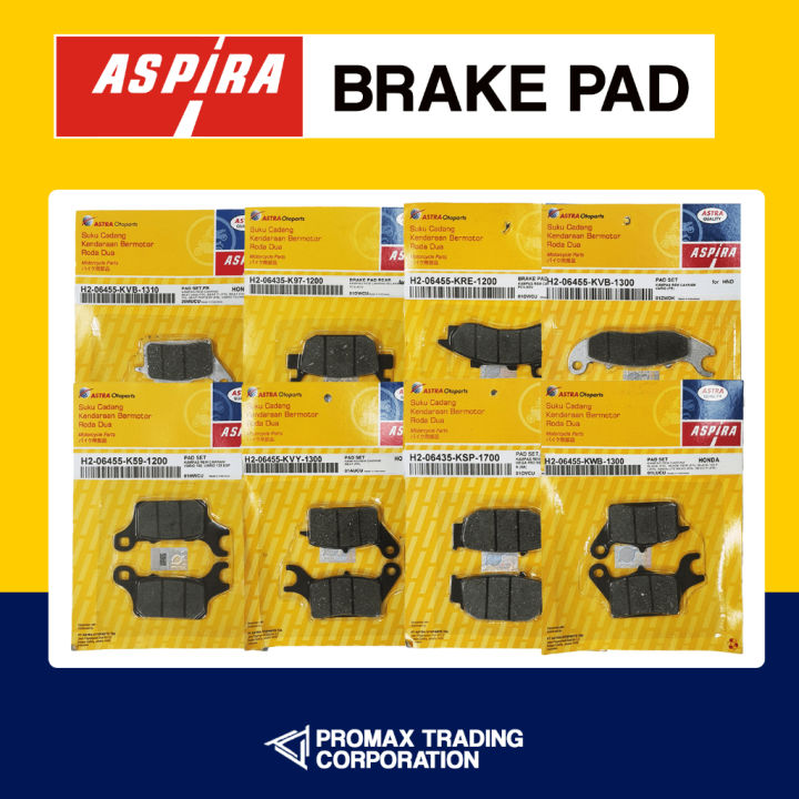 [FOR HONDA MOTORCYCLES] ASPIRA (Astra Otoparts) Brake Pad for Beat FI ...