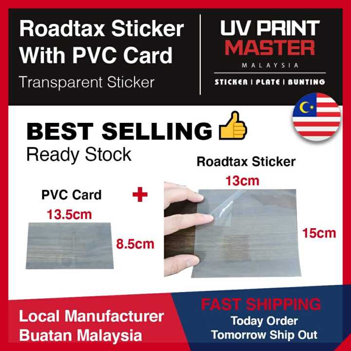 Roadtax Sticker Quality With PVC Card/Puspakom Sticker/Pelekat Cermin ...