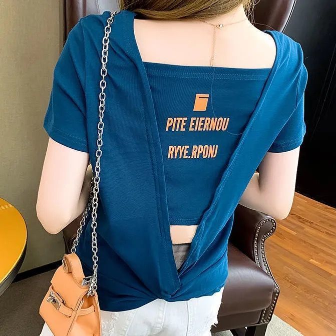 SSeE เสื้อยืดผู้หญิงสไตล์เกาหลี,เสื้อยืดสตรีทได้วัสดุเนื้อนุ่มแขนแขน ...