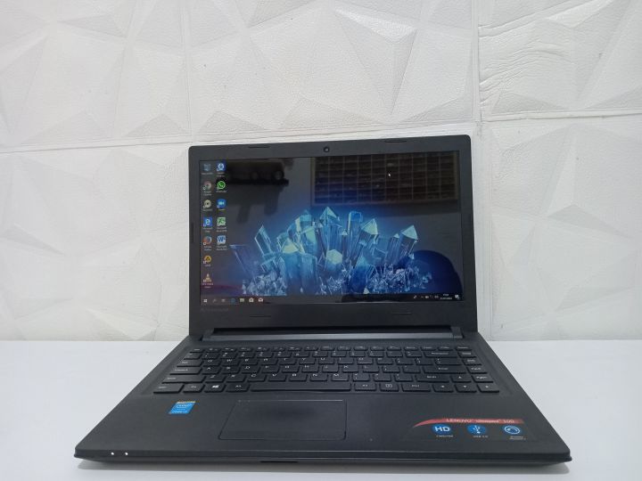 Laptop lenovo ideapad 100 2gb ram 500gb hdd processor intel core i3-5005U no minus fullset ...