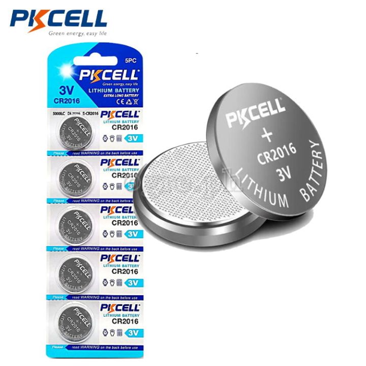 PkCell CR-series 3.0V Lithium Button Cell Batteries 5-Pack | Lazada PH