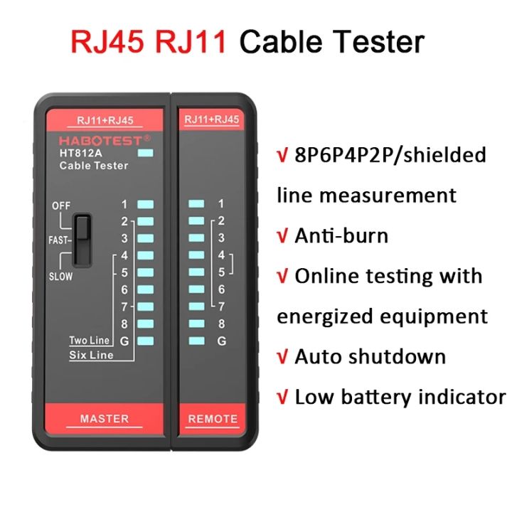 Thiết Bị Kiểm Tra Cáp Mạng RJ45 RJ11 Mới Với Màn Hình LED Hiển Thị Dây ...