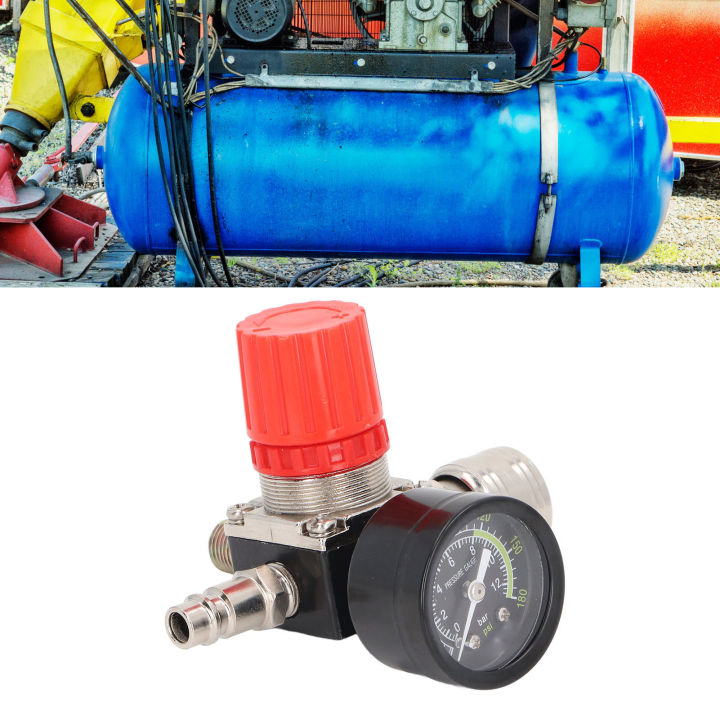 Mini Air Regulator Air Compressor Regulator Knob Adjustment 0-180PSI ...