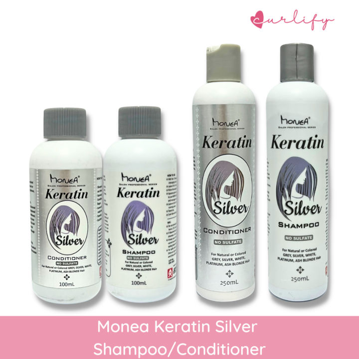 Monea Keratin Silver Shampoo / Conditioner | Lazada PH