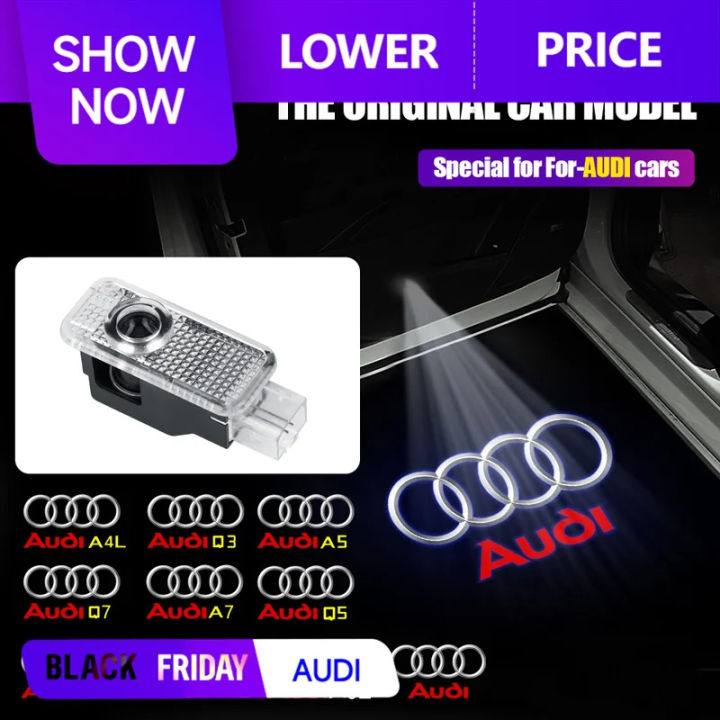 Car Door Welcome Light for AUDI A3 A5 A4L A6L A7 A8L Q3 Q5 Q7 SLINE RS S3 S4 S5 S6 S7 S8 quattro ...