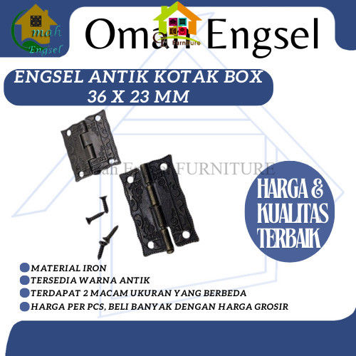 +Skrup Engsel Antik Kotak Box 36x23 mm Engsel Lemari Laci 270 derajat ...