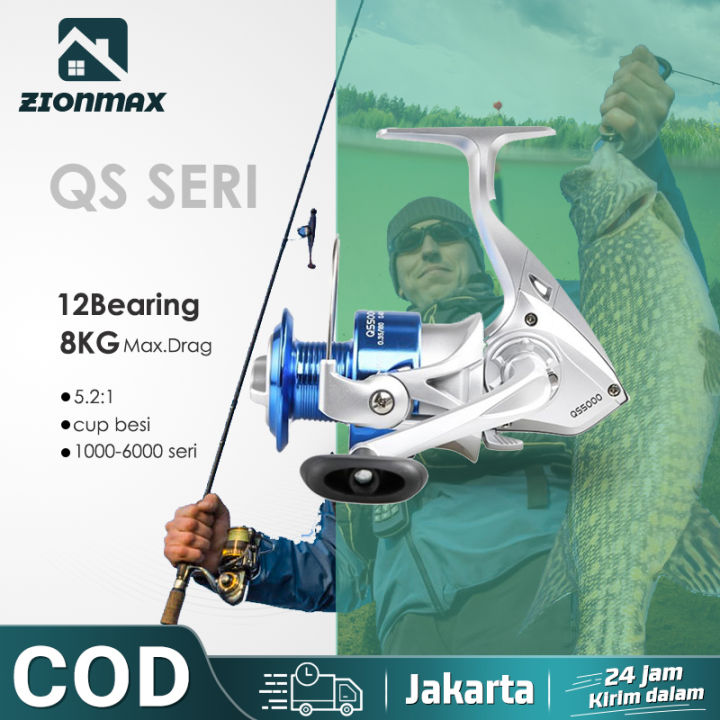 [Dikirim Dari Jakarta] Reel Pancing Fishing Reel 12 Ball Bearing Reel ...