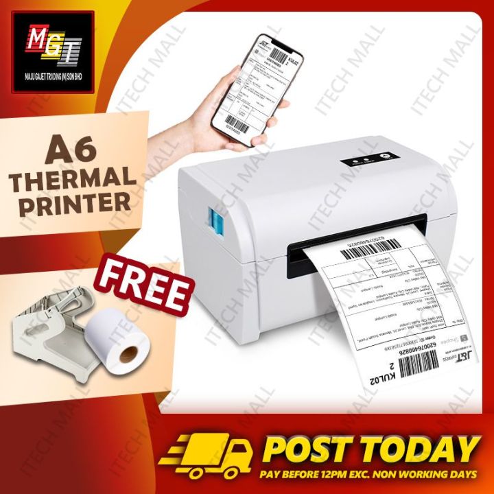 A6 Thermal Printer Waybill AWB Airway Bill Sticker Bluetooth USB ...