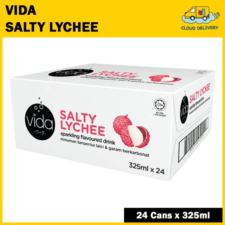 VIDA Sparkling Drink (24 x 325ml) - Salty Lychee | Lazada Singapore