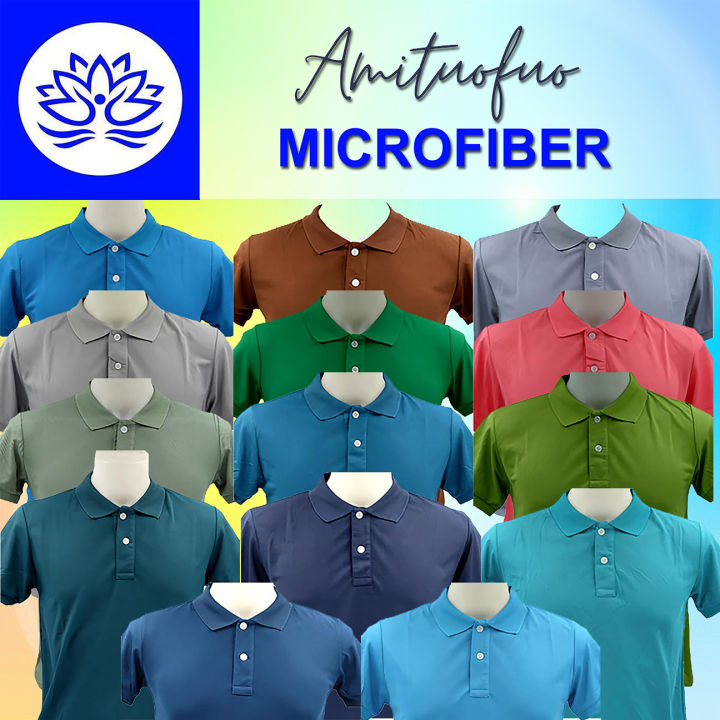 AMITUOFUO MICROFIBER POLO SHIRT PLAIN WITH COLLAR FOR MEN AND WOMEN ...